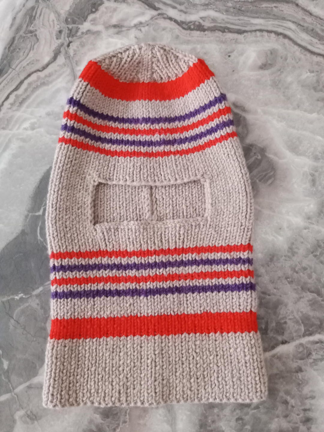 Hand Knitted Face Mask, Winter Full Face Mask, Handmade Unisex ...