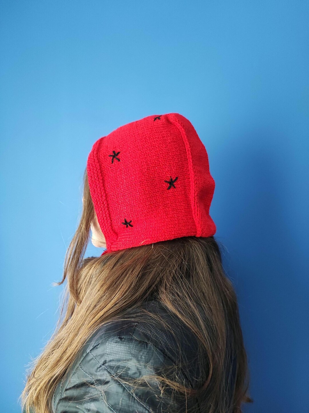 Handknitted Bonnet, 7 Different Colors Bonnet, Bohemian Floral Bonnet ...