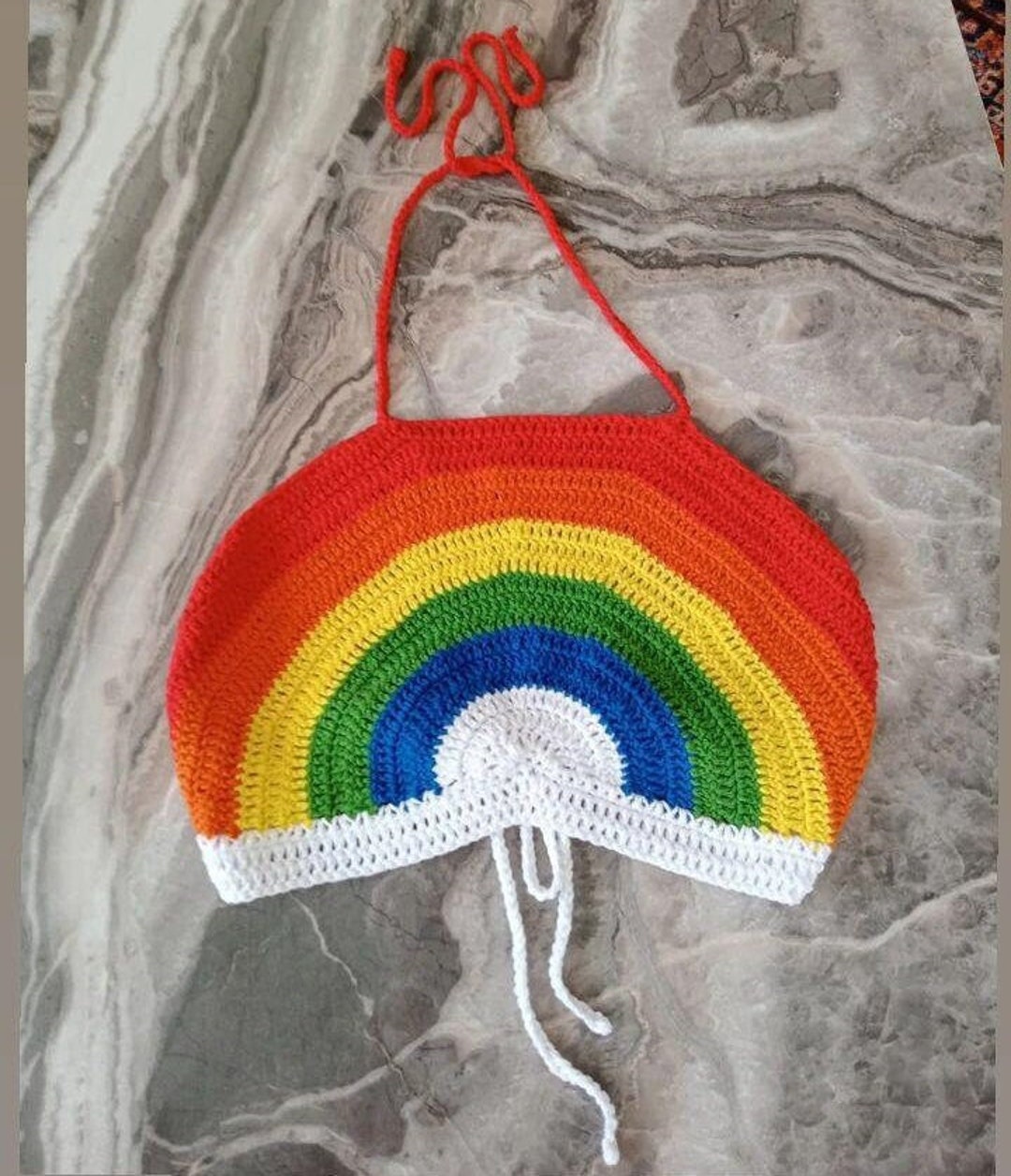 Crochet LGBTQ Top, Crochet Pride Rainbow Halter Top, Crochet Pride Top ...