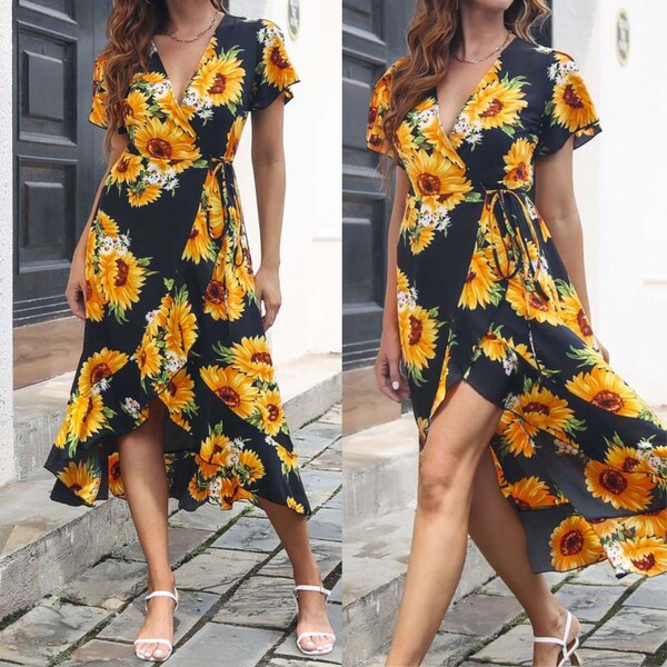 Sunflower Dress Women - Etsy
