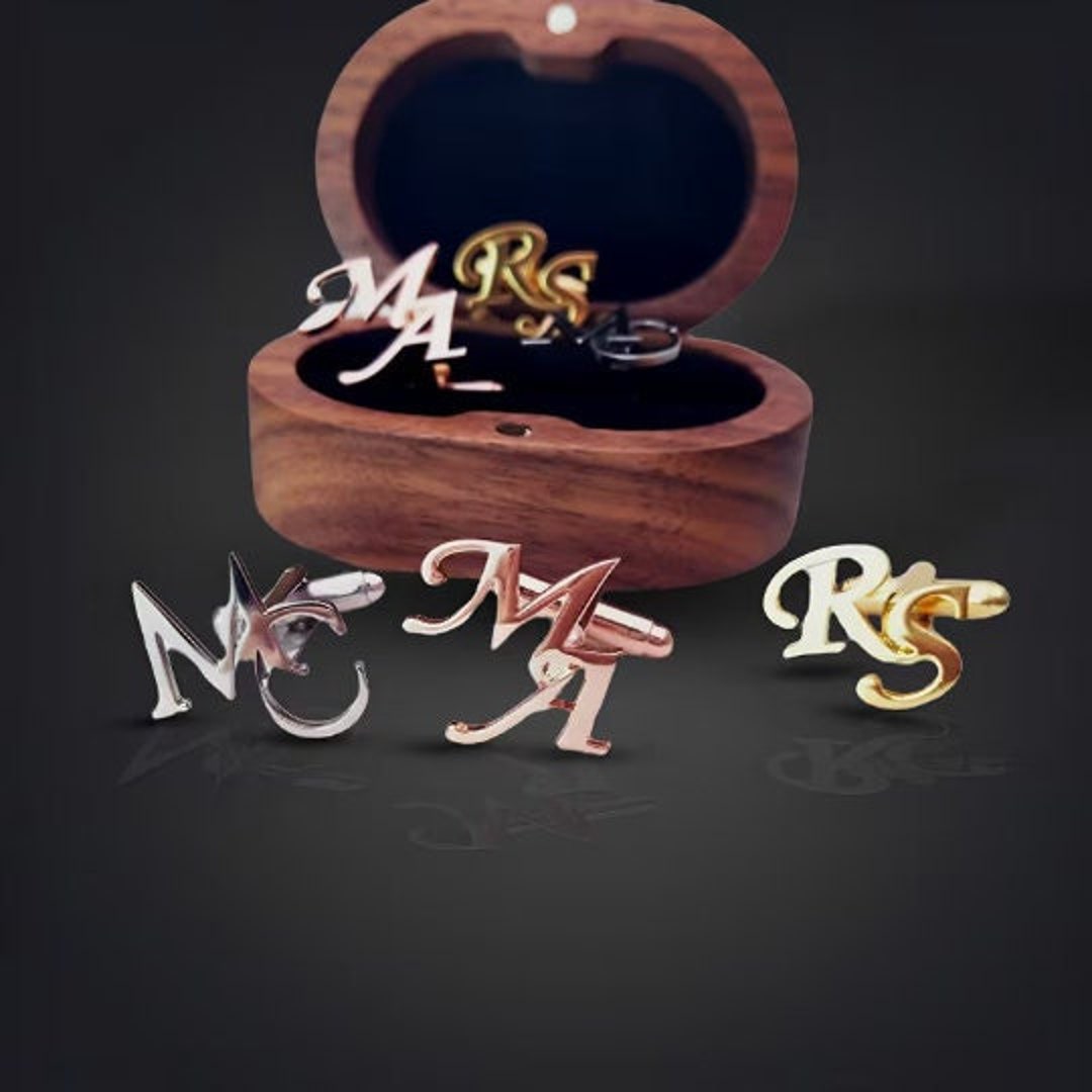 Personalized Cufflinks, Groom Wedding Cufflinks, Initial Cuff Links ...