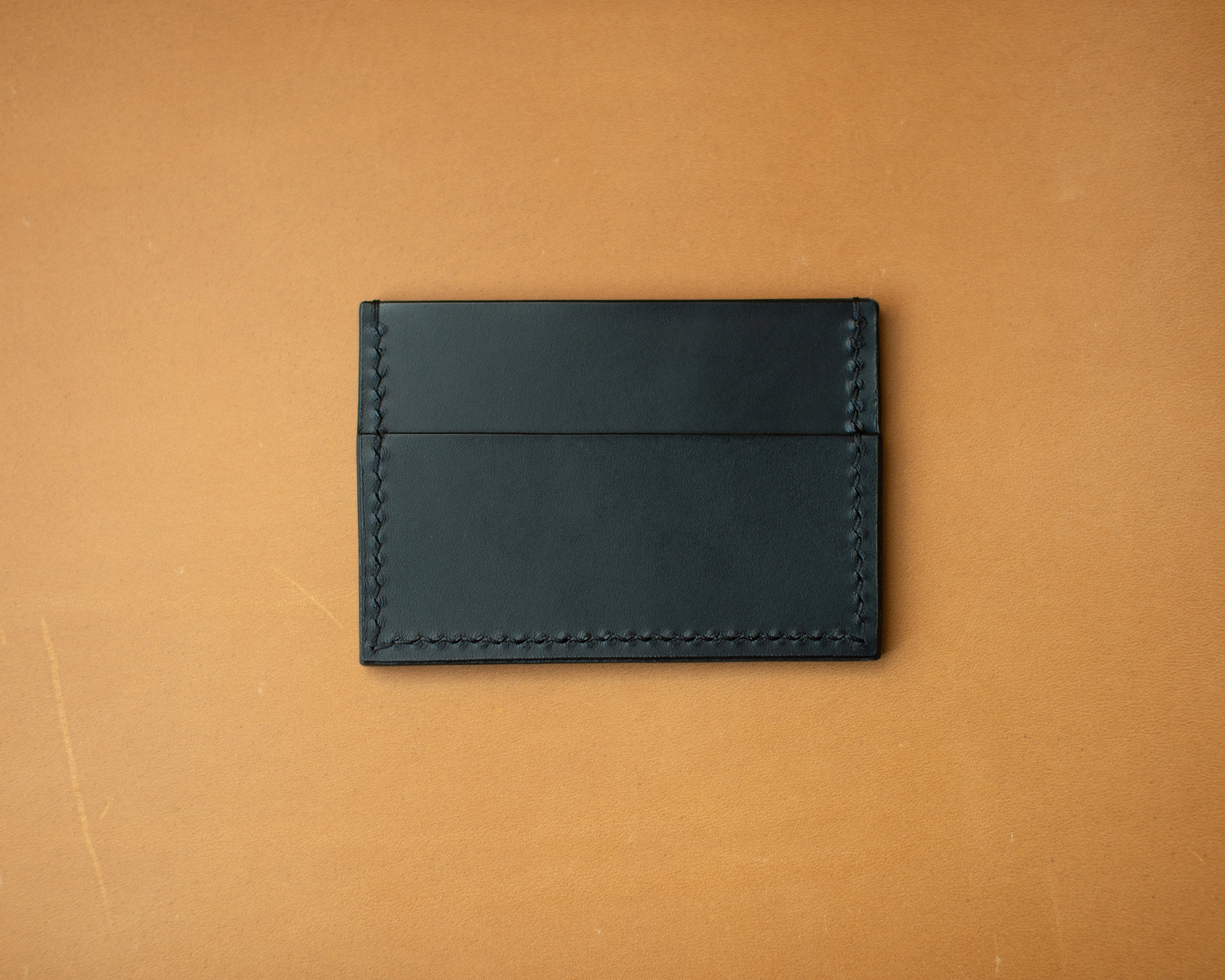 Handmade Leather Card Holder, Mini Wallet, Minimalist Small Black ...