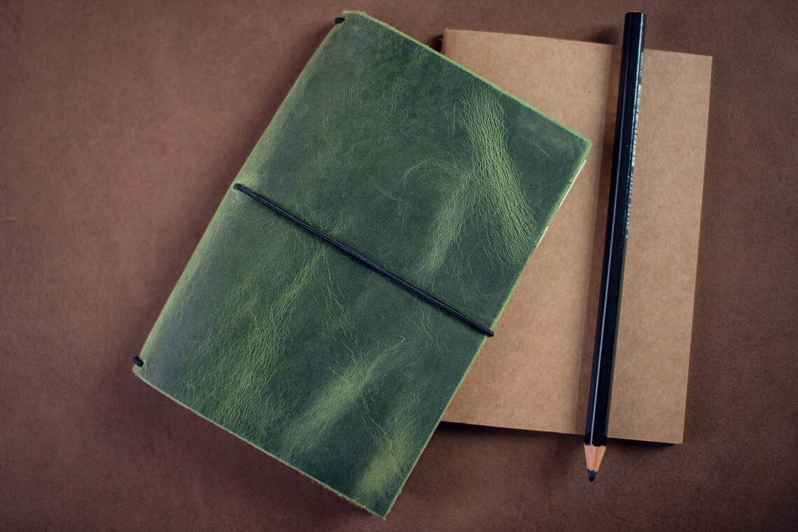 A6 Refillable Pocket Bullet Journal, Mini A6 Leather Notebook Cover ...