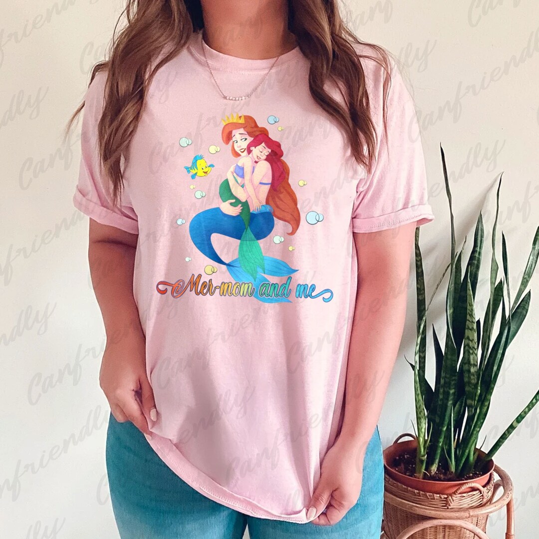 The Little Mermaid Ariel and Queen Athena Shirt Mer-mom and - Etsy
