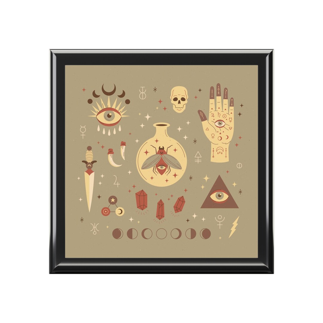 Mystical Esoteric Jewelry Box, Tarot Box Gift, Vintage Style, Occult ...