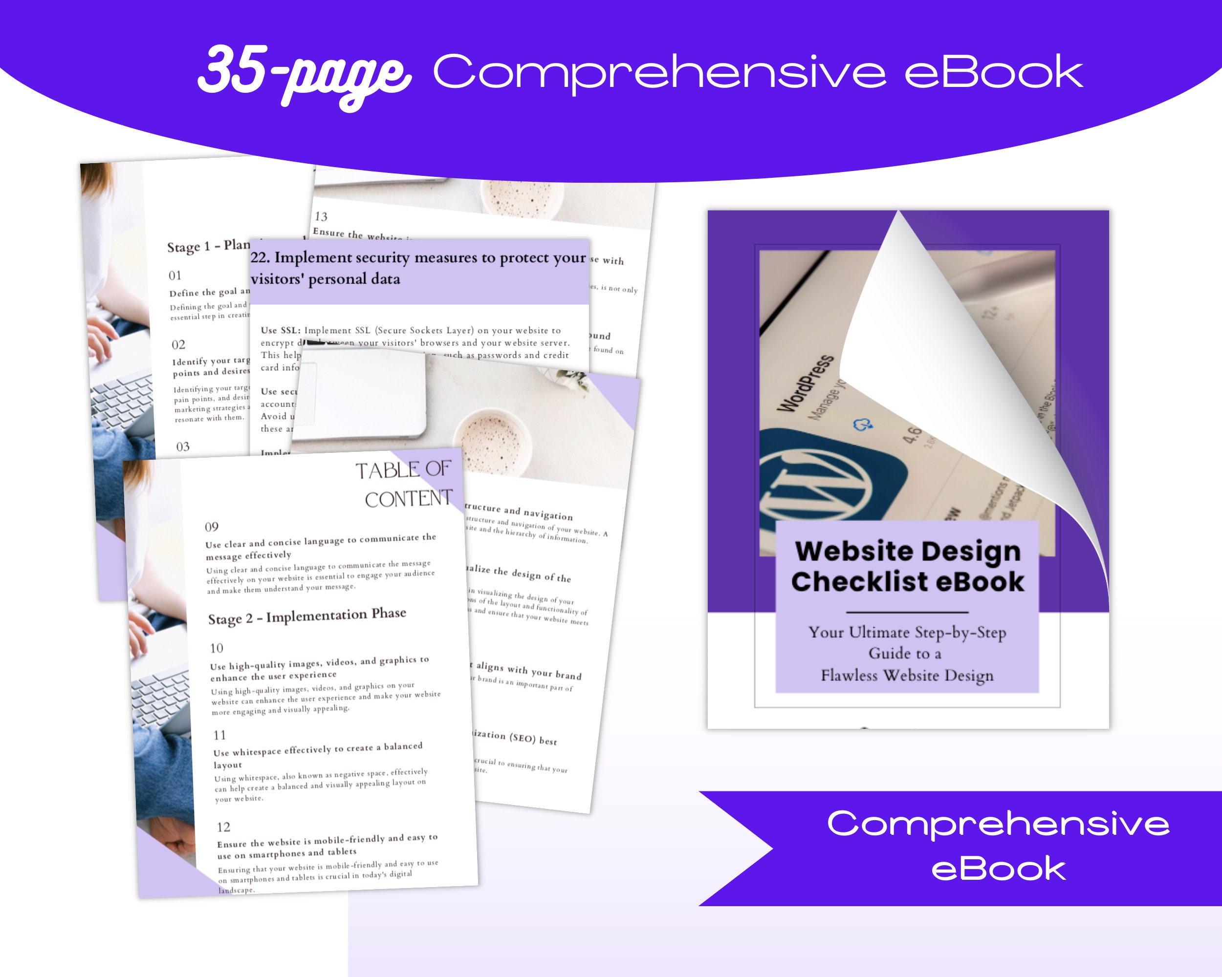 Ultimate Website Design Checklist, Web Design Ebook, Excel/google ...