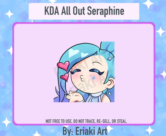 KDA All Out Seraphine Kiss Smooch Love Emote Badge Discord - Etsy