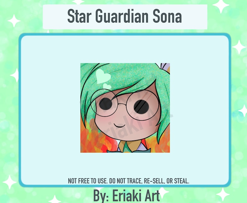 Star Guardian Sona Fire This is Fine Emote Badge Discord Twitch League ...