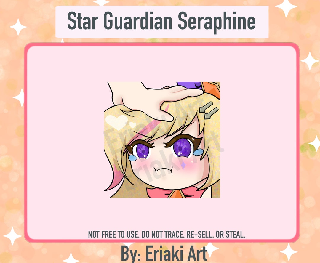 Star Guardian Seraphine Angy Cute Emote Badge Discord Twitch League of ...
