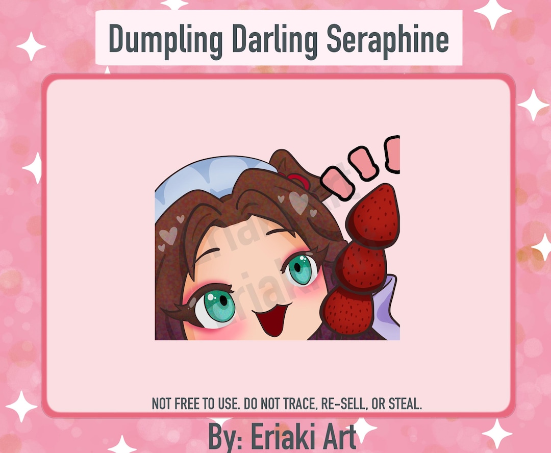 Dumpling Darling Seraphine Strawberry Emote Badge Discord Twitch League ...
