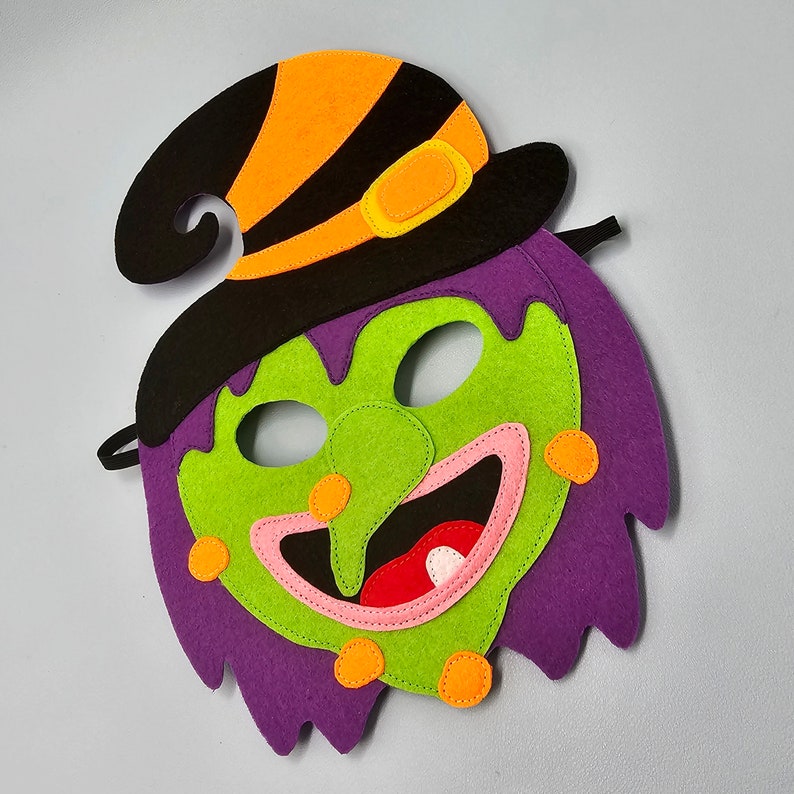Witch Mask for Kids Pattern PDF & Tutorial DIY Friendly - Etsy