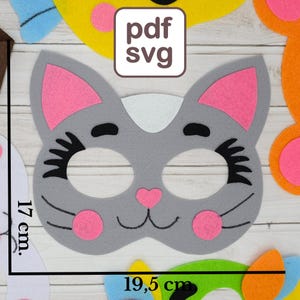 Felt Pet Animal Mask Pattern for Kids, DIY No Sew Animal Mask Pattern ...