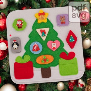 Christmas Quiet Book Pattern PDF & SVG, Christmas Felt Busy Book Sewing ...