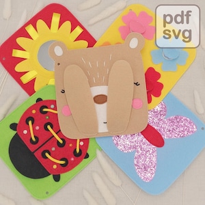 Mini Quiet Book Pattern PDF & SVG – Easy Felt Sewing Template for ...
