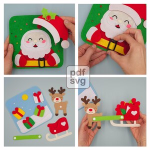 Christmas Quiet Book Pattern PDF & SVG, Christmas Felt Busy Book Sewing ...
