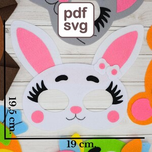 Felt Pet Animal Mask Pattern for Kids, DIY No Sew Animal Mask Pattern ...