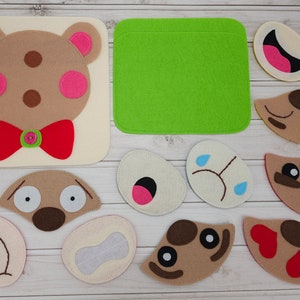 Emotions Activity Quiet Book Pattern, Montessori Busy Book Felt Sewing ...