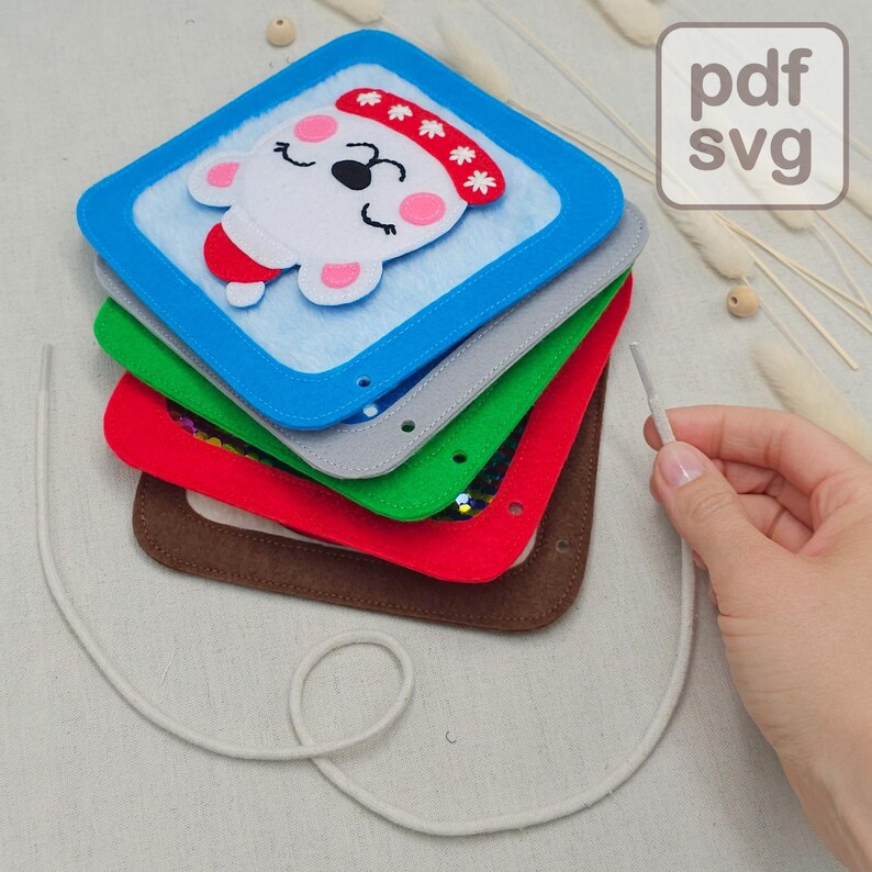 Christmas Quiet Book Pattern: Winter Animals Sensory Book (PDF & SVG ...