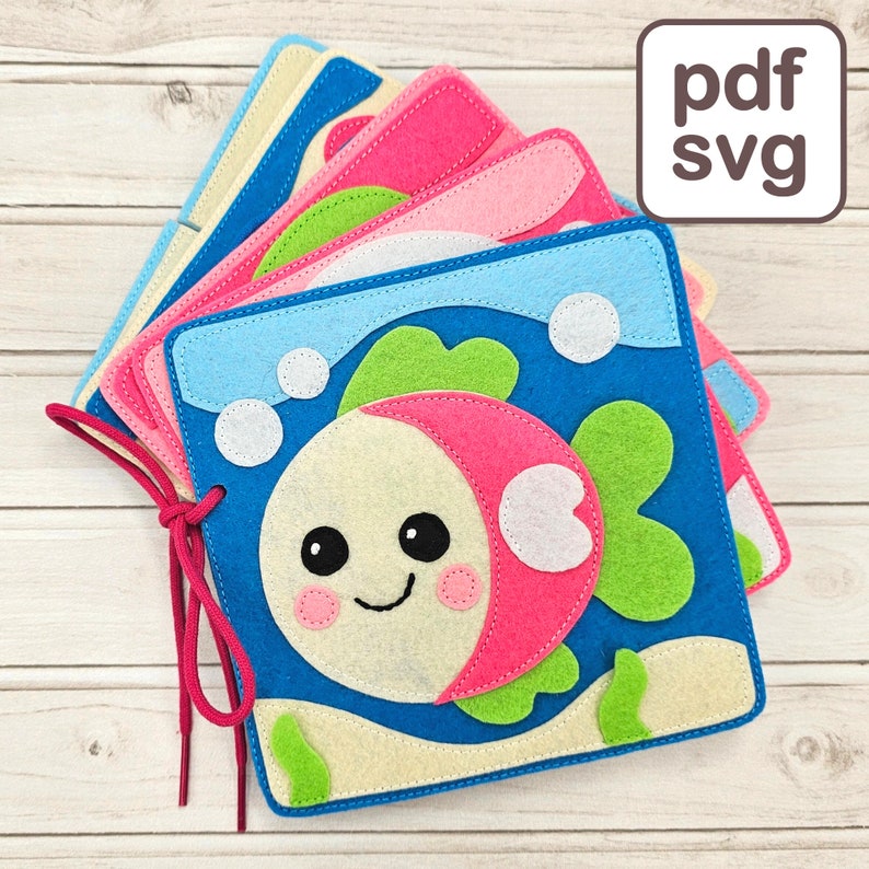 Sea Animals Quiet Book Pattern, Marine Creatures Busy Book Pattern for ...