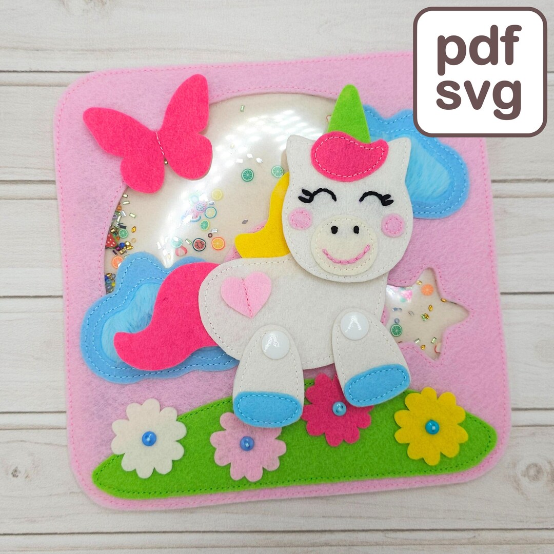 Unicorn Quiet Book Pattern PDF & SVG, Felt Book Pattern, Busy Book ...