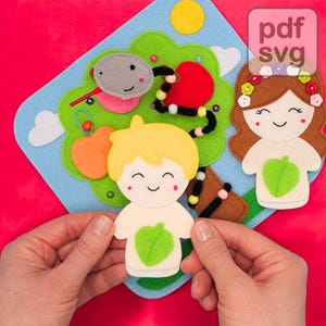 Bible Quiet Book Pattern PDF – Adam & Eve Page | Felt Book Sewing ...