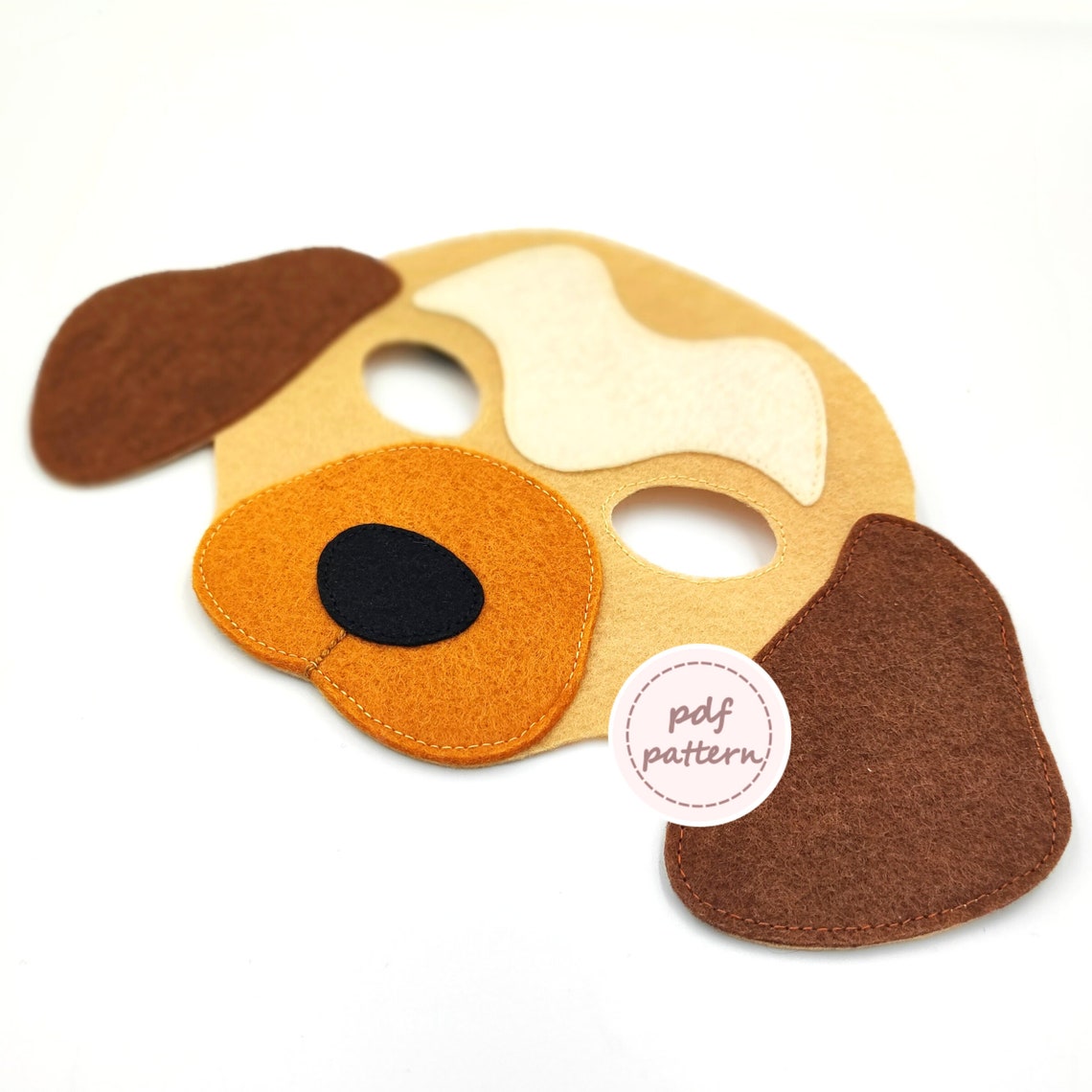 Dog Mask for Kids Pattern PDF & Instruction DIY Halloween or - Etsy