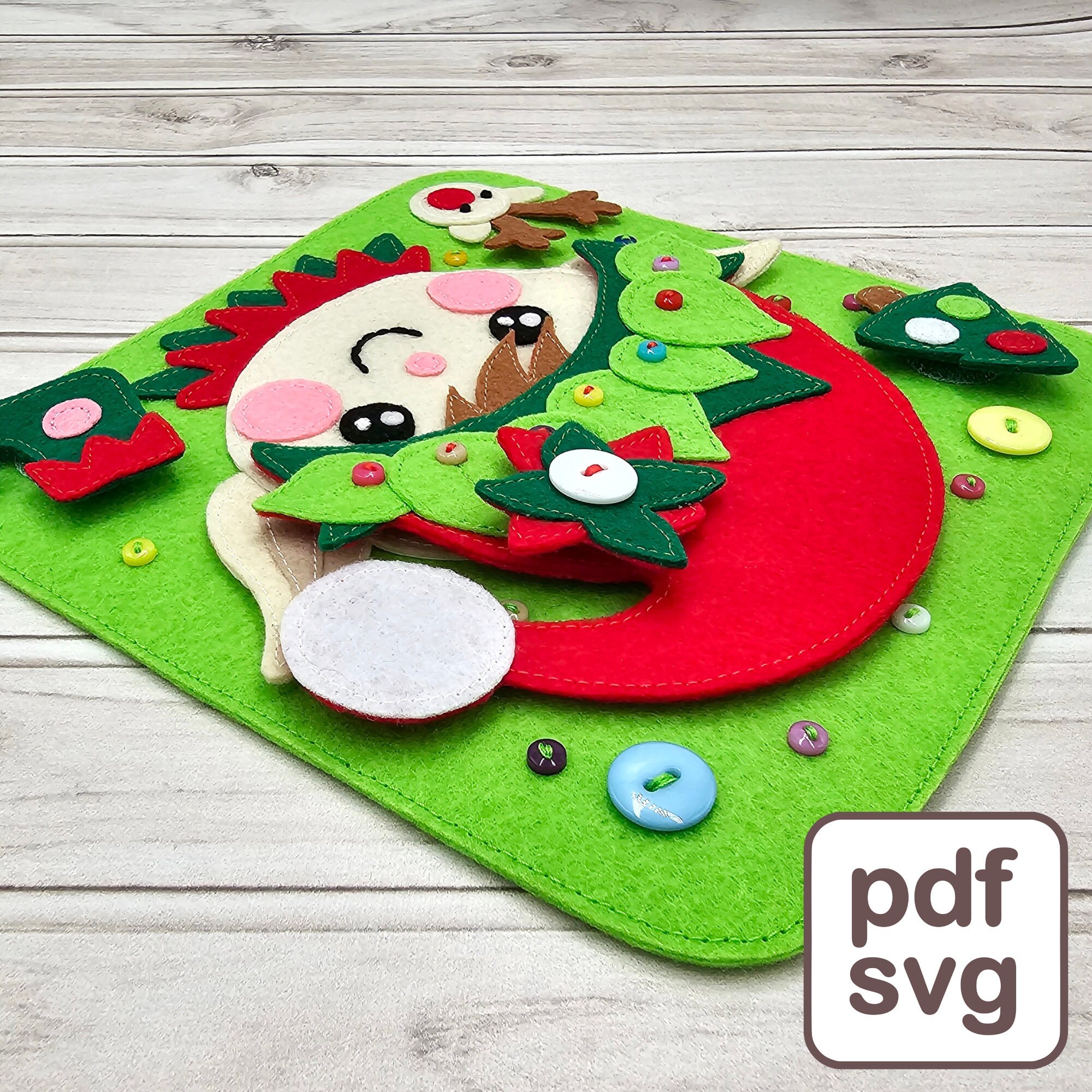 Christmas Quiet Book Pattern PDF & Tutorial Felt Christmas - Etsy