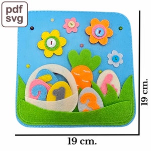 Bunny Quiet Book Pattern, Cute Animal Felt Sewing PDF & SVG Template ...