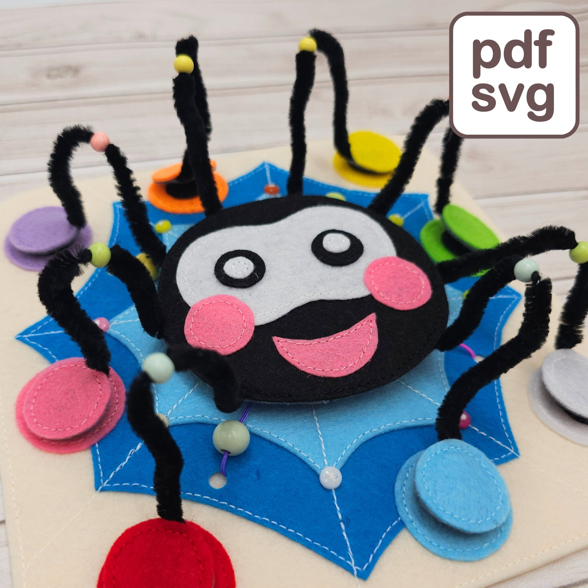 Spider Quiet Book Pattern: DIY Felt Sensory Book (PDF & SVG) - Etsy