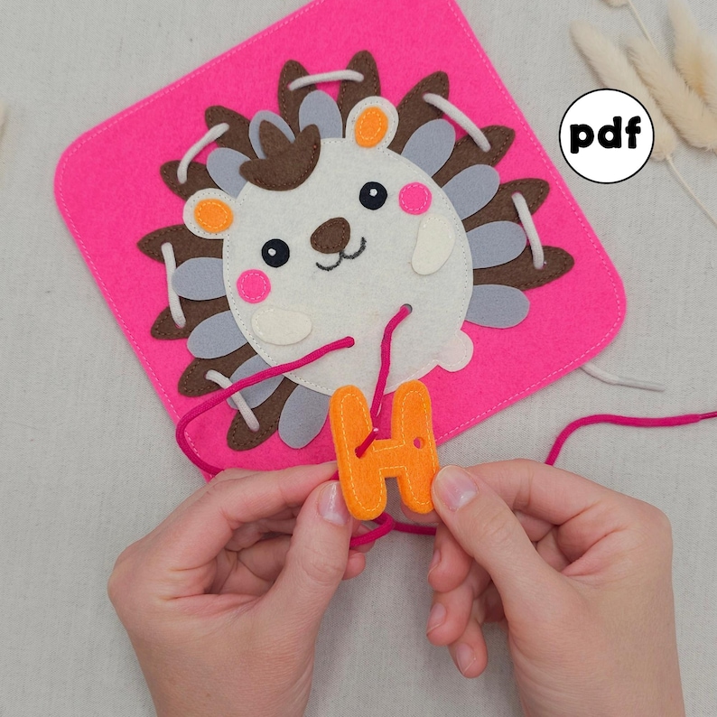 Hedgehog Quiet Book Sewing Pattern, Felt Alphabet Busy Book (PDF, SVG ...
