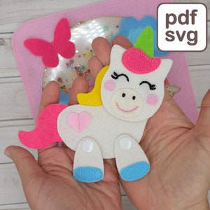 Unicorn Quiet Book Pattern PDF & SVG, Felt Book Pattern, Busy Book ...