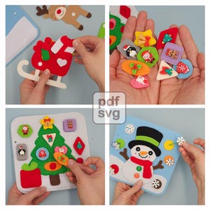 Christmas Quiet Book Pattern PDF & SVG, Christmas Felt Busy Book Sewing ...