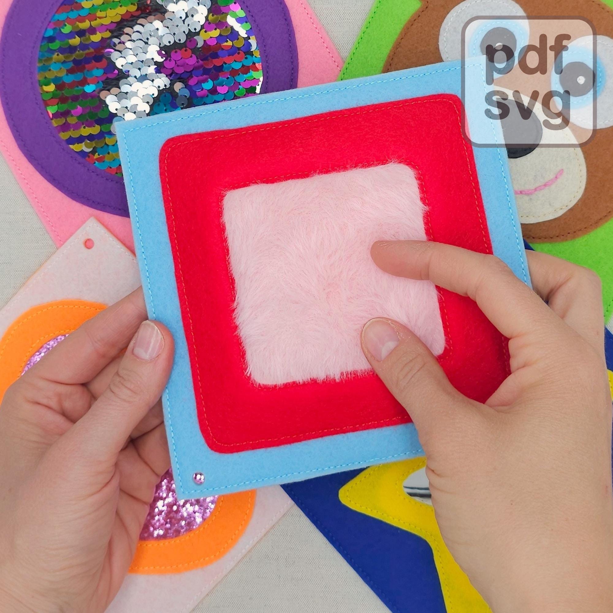 Sensory Quiet Book PDF Pattern: Teddy Bear Felt Busy Book (SVG Template ...