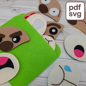 Emotions Activity Quiet Book Pattern, Montessori Busy Book Felt Sewing ...