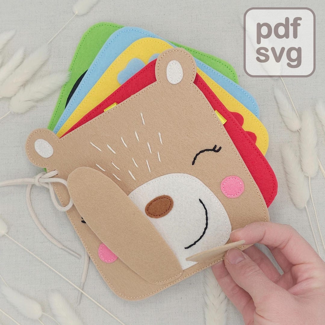 Mini Quiet Book Pattern PDF & SVG – Easy Felt Sewing Template for ...