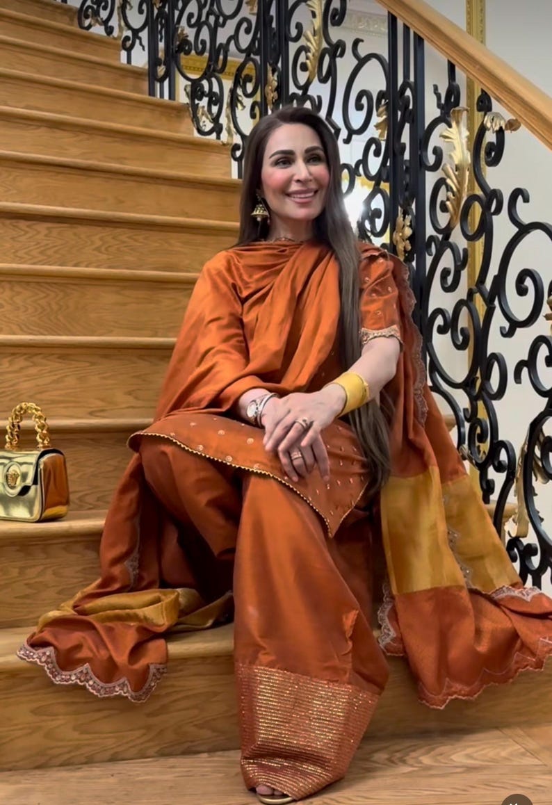 3pc Lajwanti Farshi Shalwar Suit Pakistani Indian Bangladeshi Desi ...