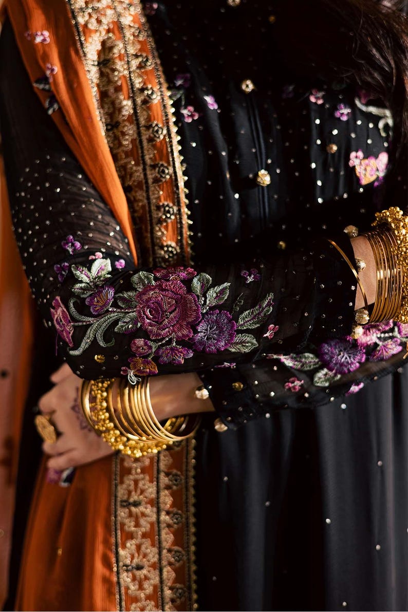 Nureh Pakistani 3pc Designer Chiffon Mukesh Suit | Desi Indian ...