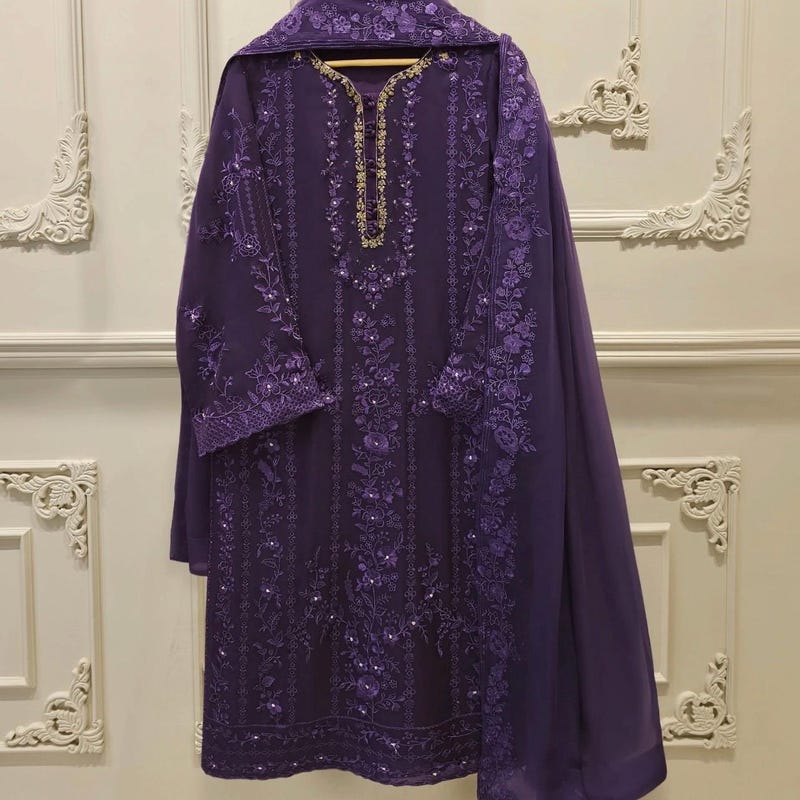 Agha Noor Chiffon Dress - Etsy