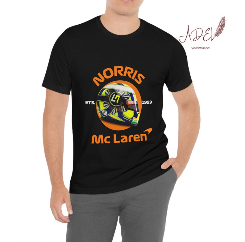 Lando Norris F1 Helmet Shirt , Mclaren Helmet Shirt,mclaren Team ...