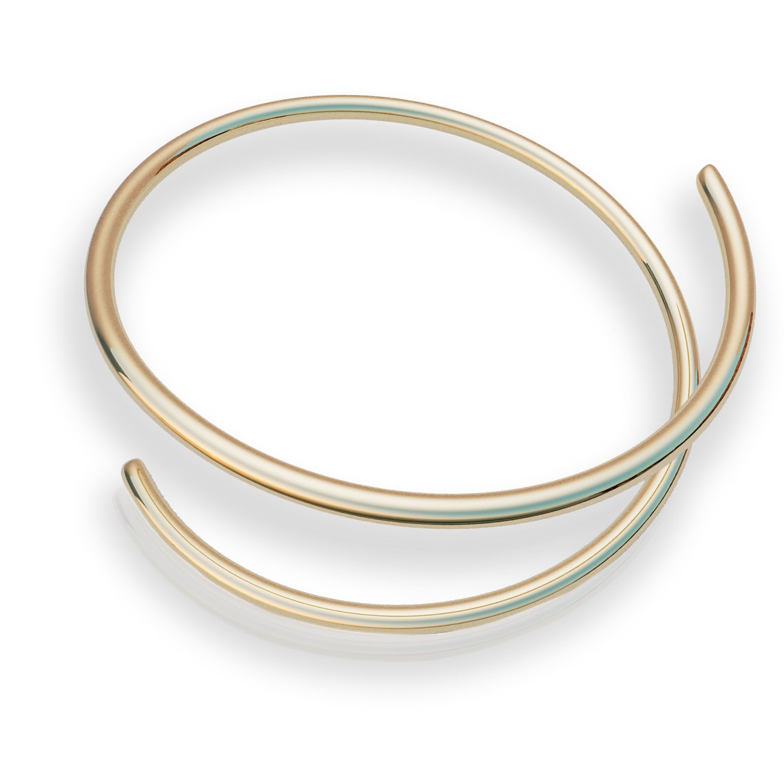 Double Spiral Nose Hoop Gold Filled Double Hoop Nose Ring 14K | Etsy