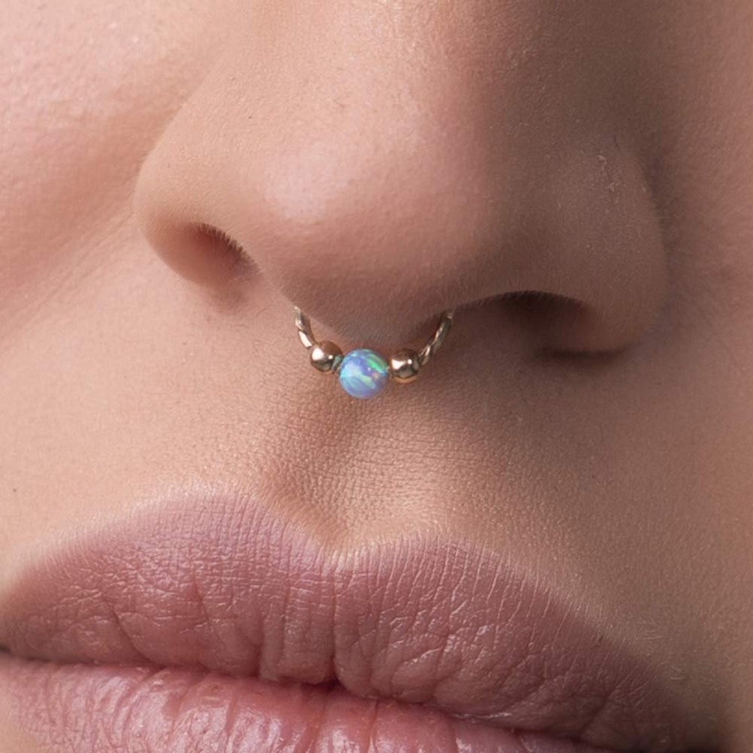 Faux Septum Ring in 14K Gold Filled - No Piercing Needed- Septum Cuff ...