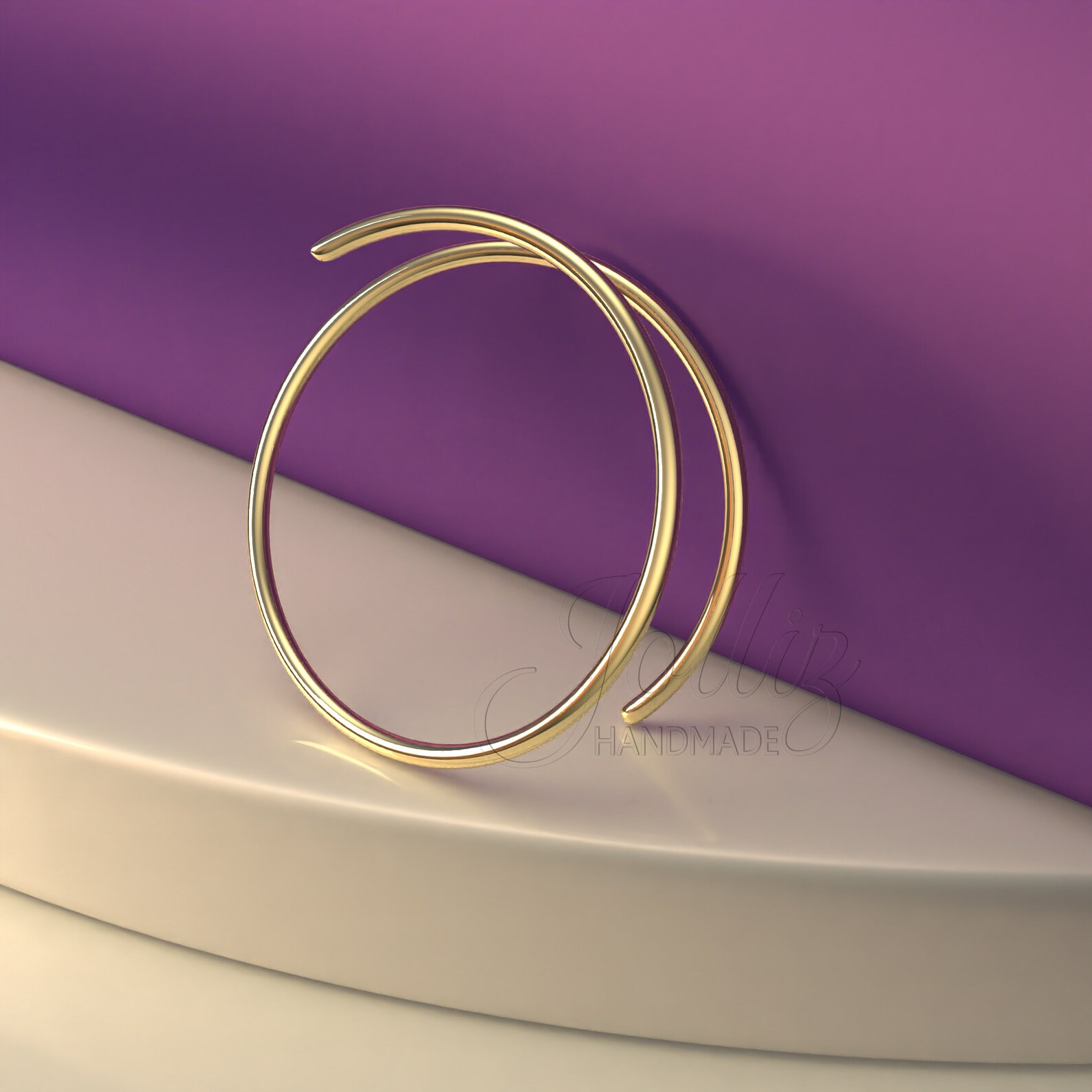 Double Spiral Nose Hoop Gold Filled Double Hoop Nose Ring 14K | Etsy