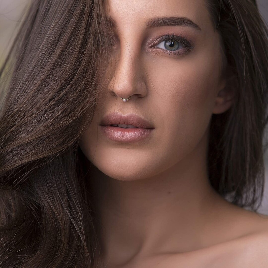 Fake Clip on Septum Ring in 14K Gold Filled - No Piercing Needed - Faux ...