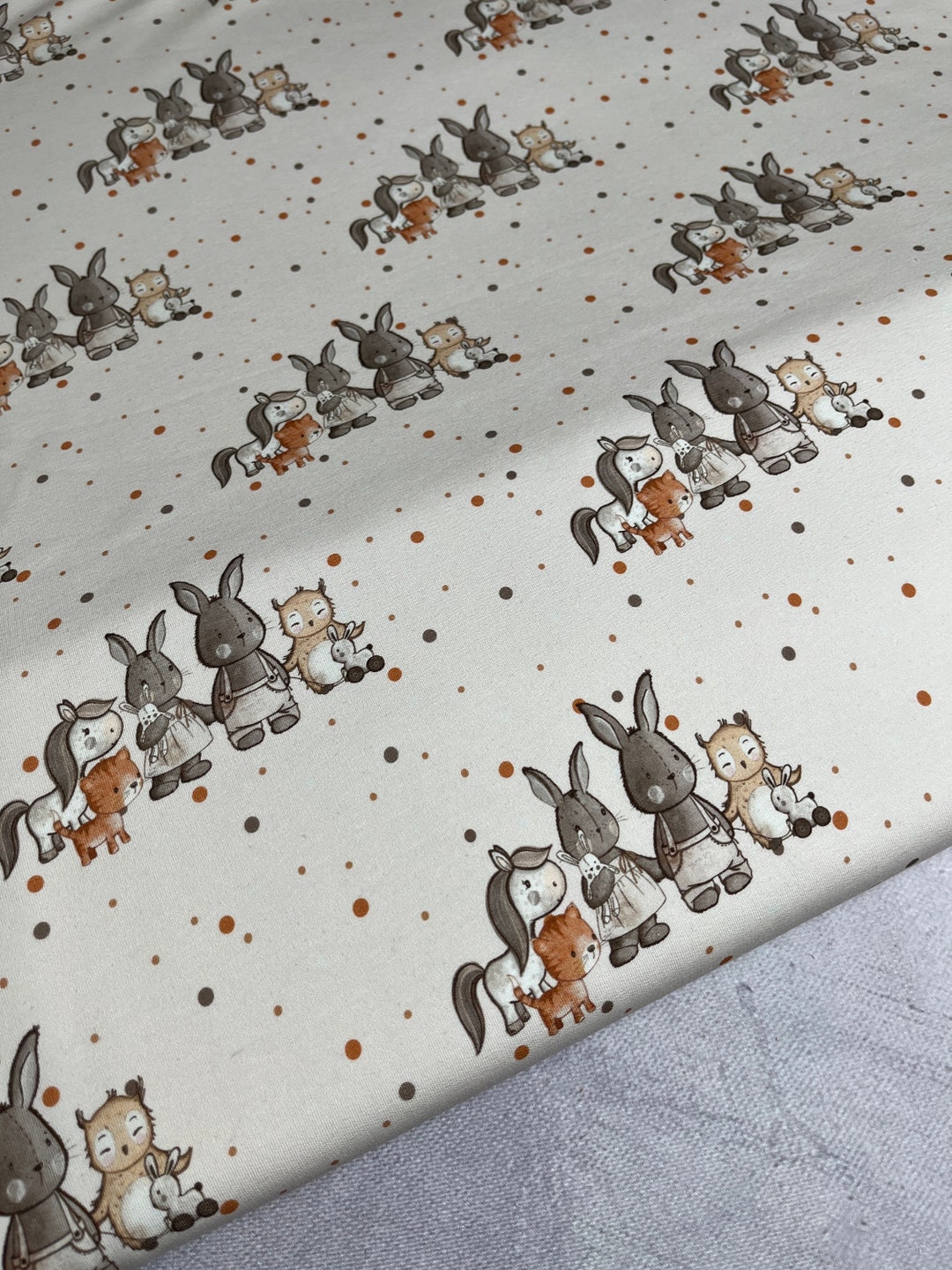 EP French Terry Animal Friends by the Metre - Etsy