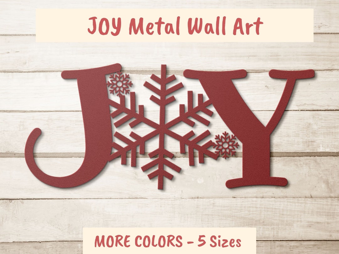 Snowflake Metal Wall Art | Joy Metal Sign, Metal Snowflakes, Metal ...