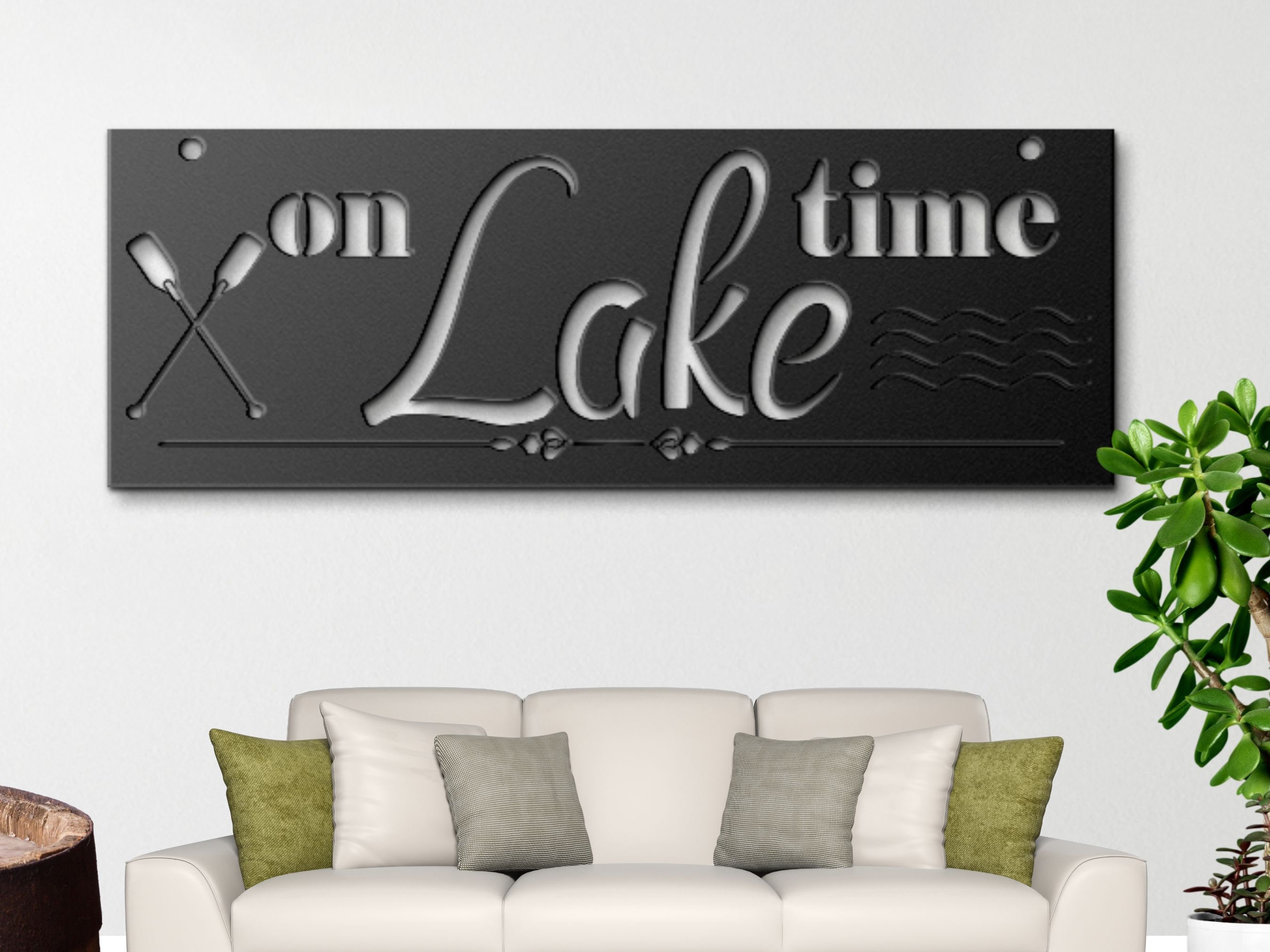 Metal Lake House Sign, Metal Lake Sign, on Lake Time Sign, Lake Home ...