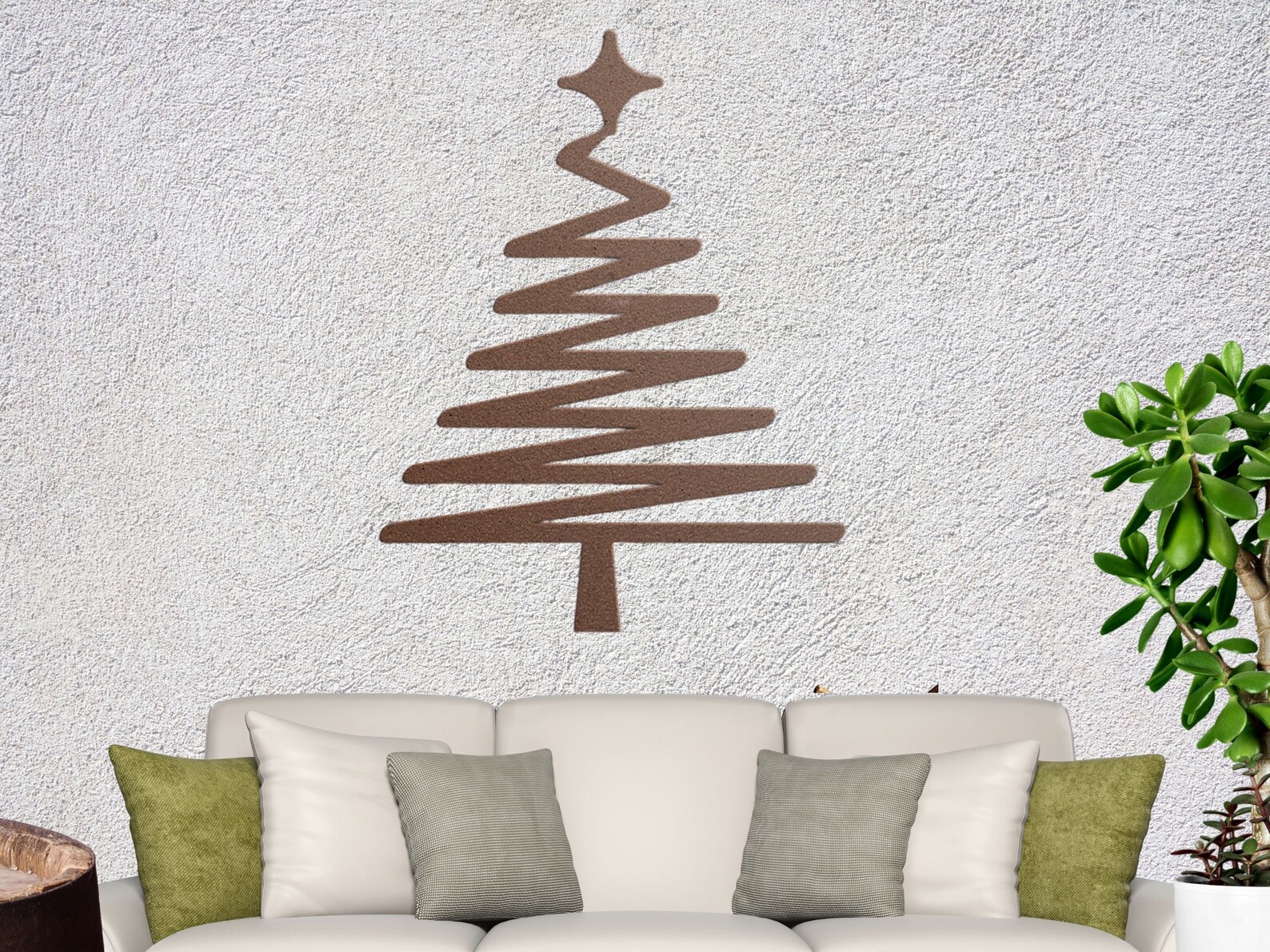 Spiral Tree Metal Art, Christmas Wall Décor, Holiday Metal Sign Indoor ...