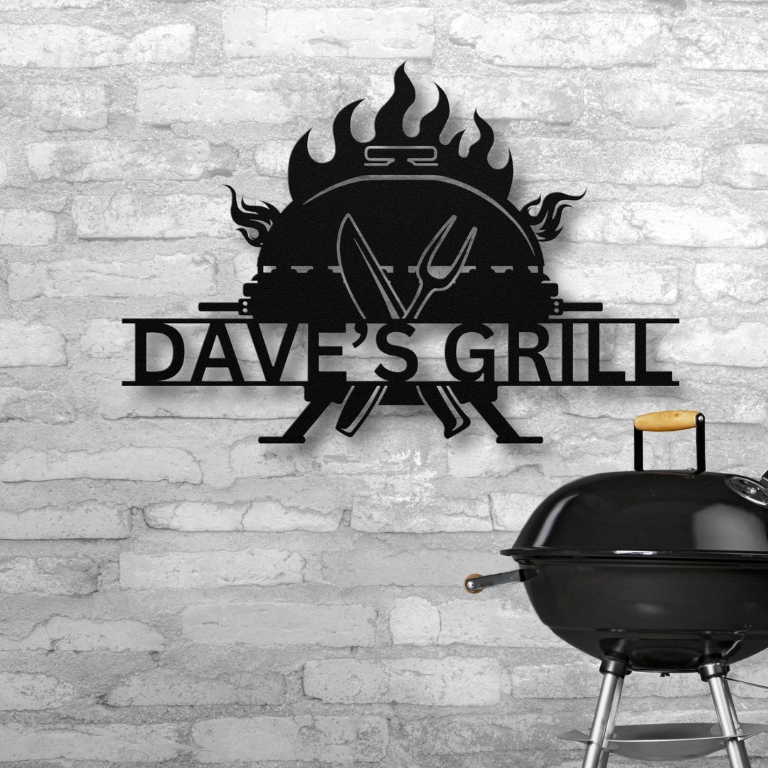 Barbecue Sign Personalized, Backyard BBQ, Personalized Family Grill ...