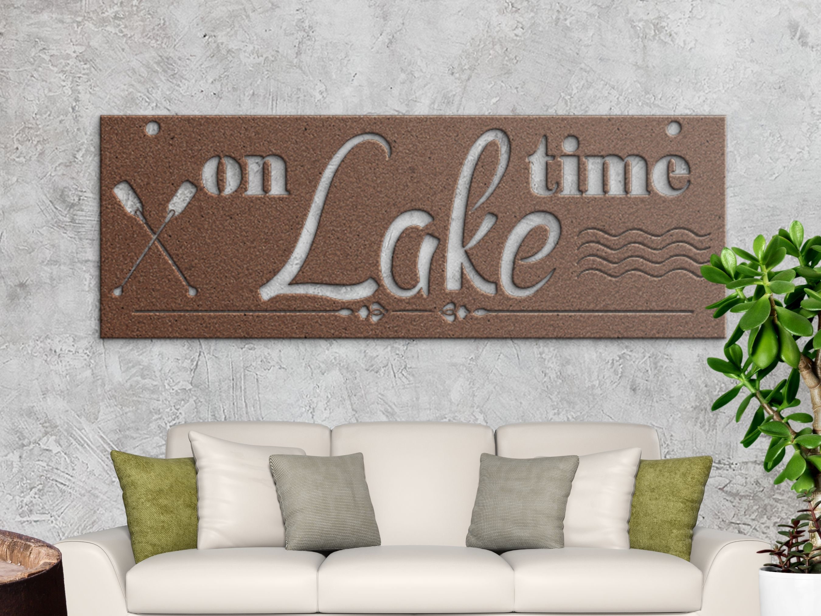 Metal Lake Sign, Metal Lake House Sign, on Lake Time Sign, Lake Home ...