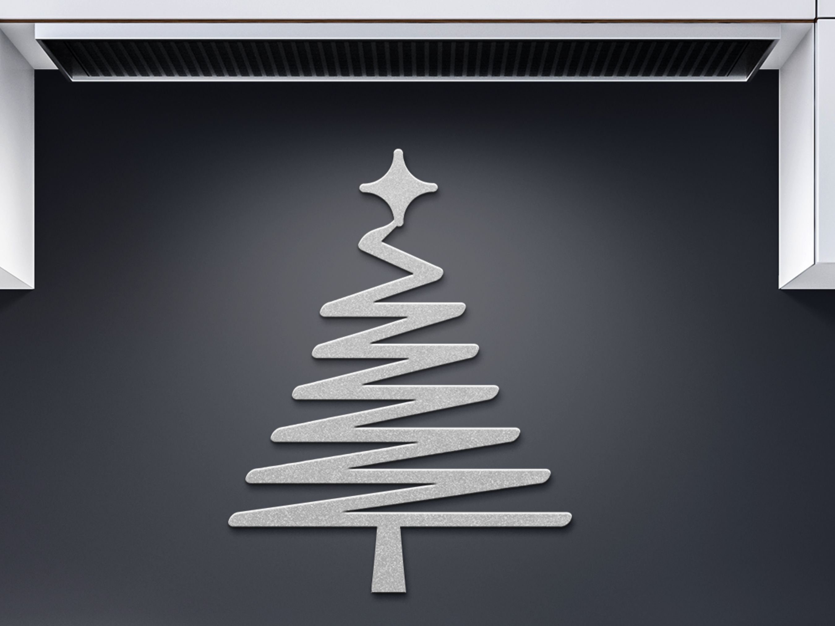 Spiral Tree Metal Art, Christmas Wall Décor, Holiday Metal Sign Indoor ...